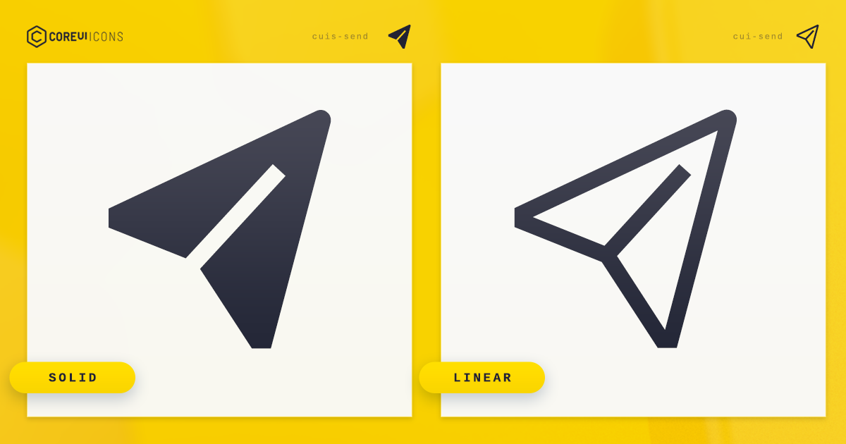 Send Icon · Linear · Coreui Icons · Svg Javascript Typescript And Webfont
