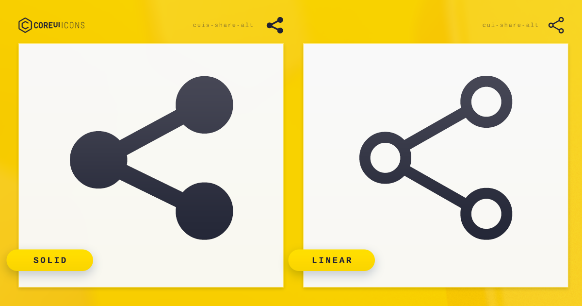 Share Alt Icon · Solid · Coreui Icons · Svg Javascript Typescript 