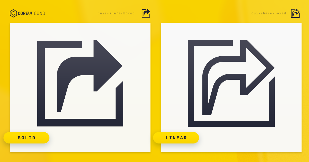 Share Boxed Icon · Solid · Coreui Icons · Svg Javascript Typescript And Webfont