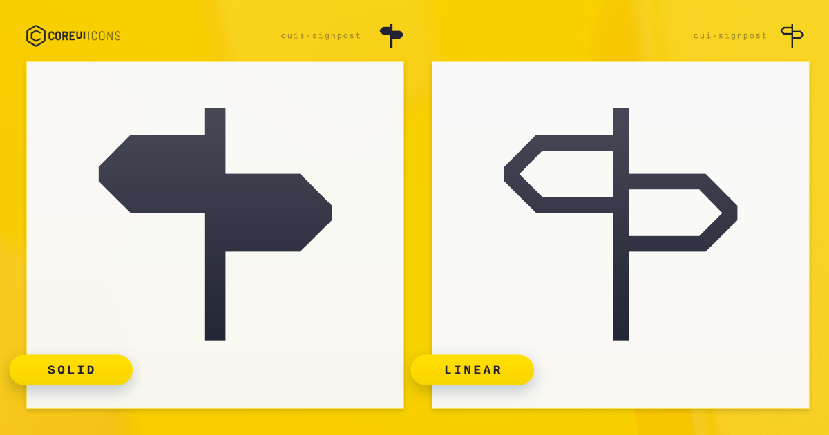 Signpost Icon · Linear · Coreui Icons · Svg Javascript Typescript And Webfont
