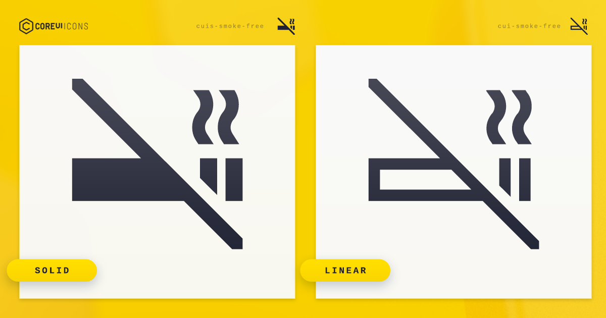Smoke Free Icon · Duotone · Coreui Icons · Svg Javascript Typescript And Webfont
