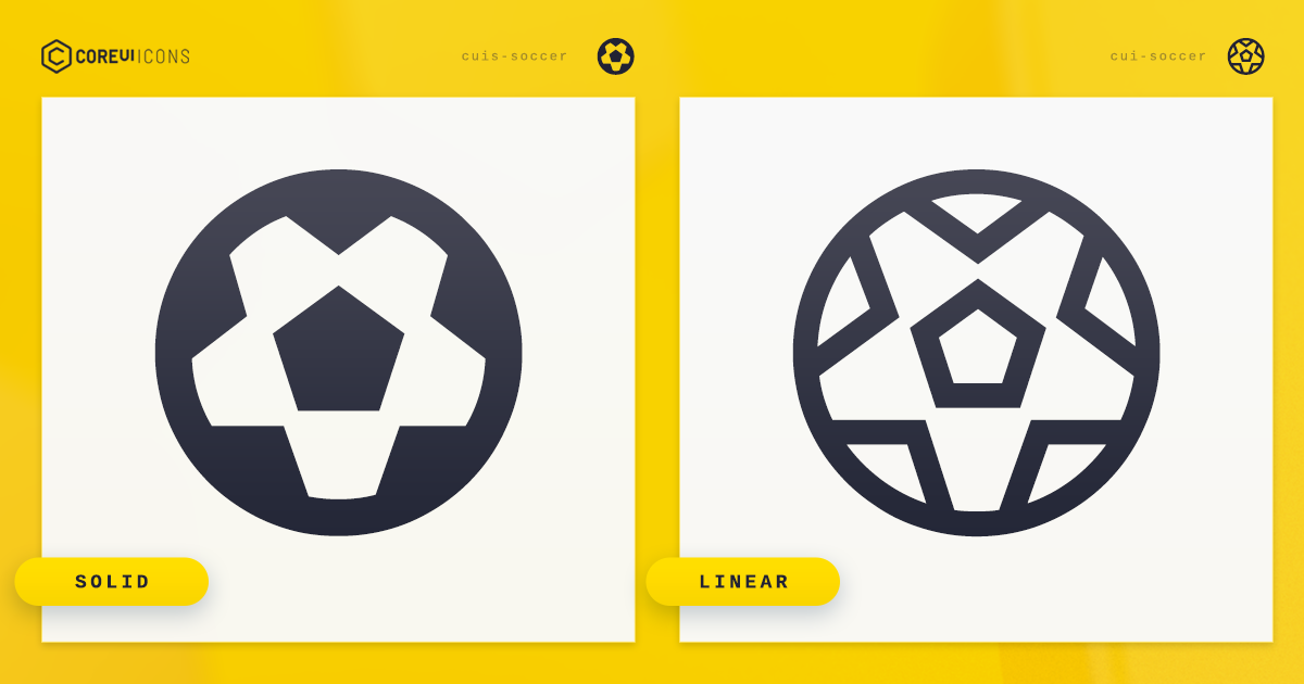 Soccer Icon · Linear · Coreui Icons · Svg Javascript Typescript And Webfont 2999