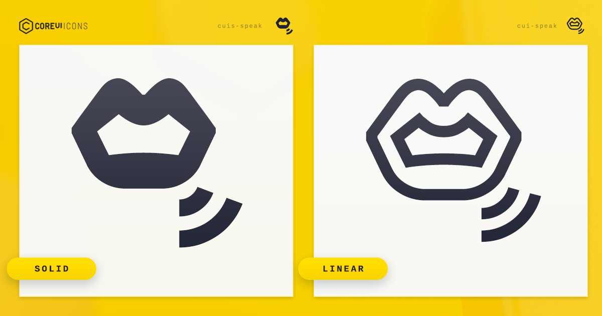 Speak Icon · Linear · CoreUI Icons · SVG, JavaScript, TypeScript & Webfont Speak Icon · Linear · CoreUI Icons · SVG, JavaScript, TypeScript & Webfont