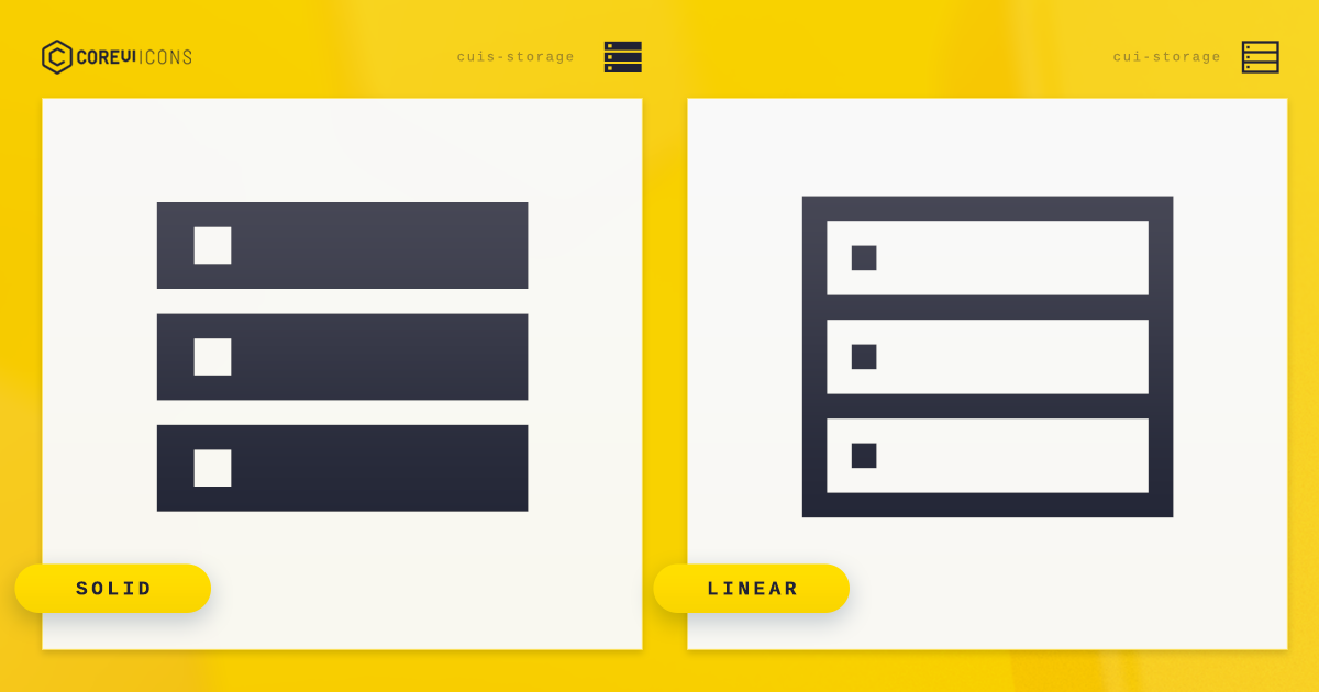Storage Icon · Linear · Coreui Icons · Svg Javascript Typescript And Webfont