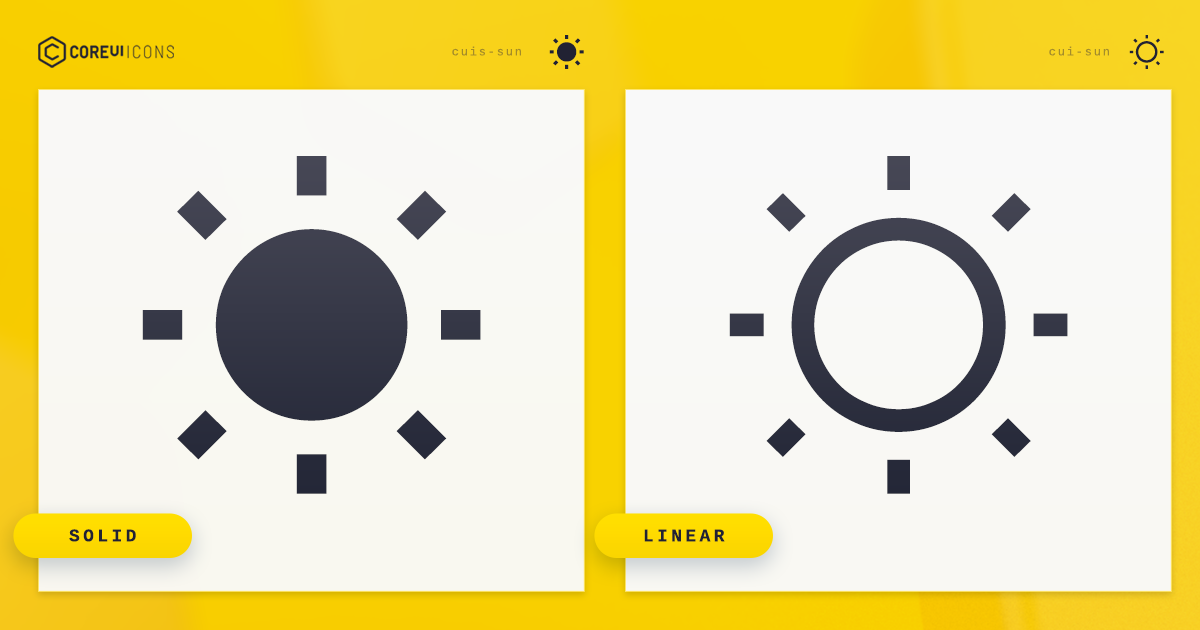 Sun Icon · Linear · CoreUI Icons · SVG, JavaScript, TypeScript & Webfont Sun Icon · Linear · CoreUI Icons · SVG, JavaScript, TypeScript & Webfont