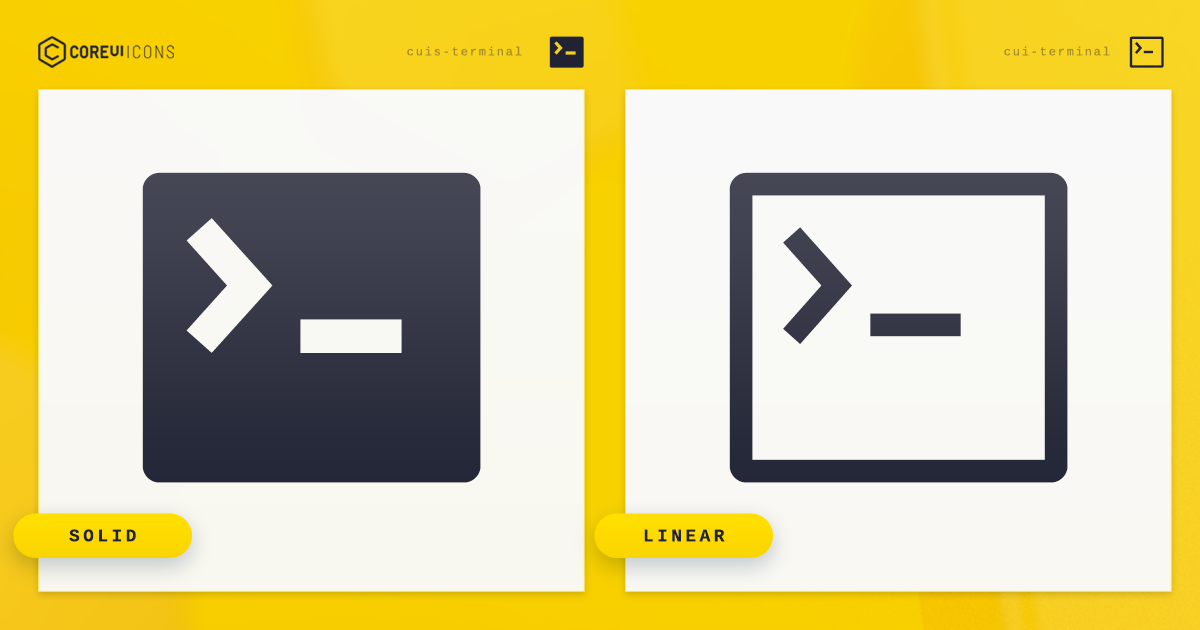 Terminal Icon · Linear · CoreUI Icons · SVG, JavaScript, TypeScript ... Terminal Icon · Linear · CoreUI Icons · SVG, JavaScript, TypeScript ...