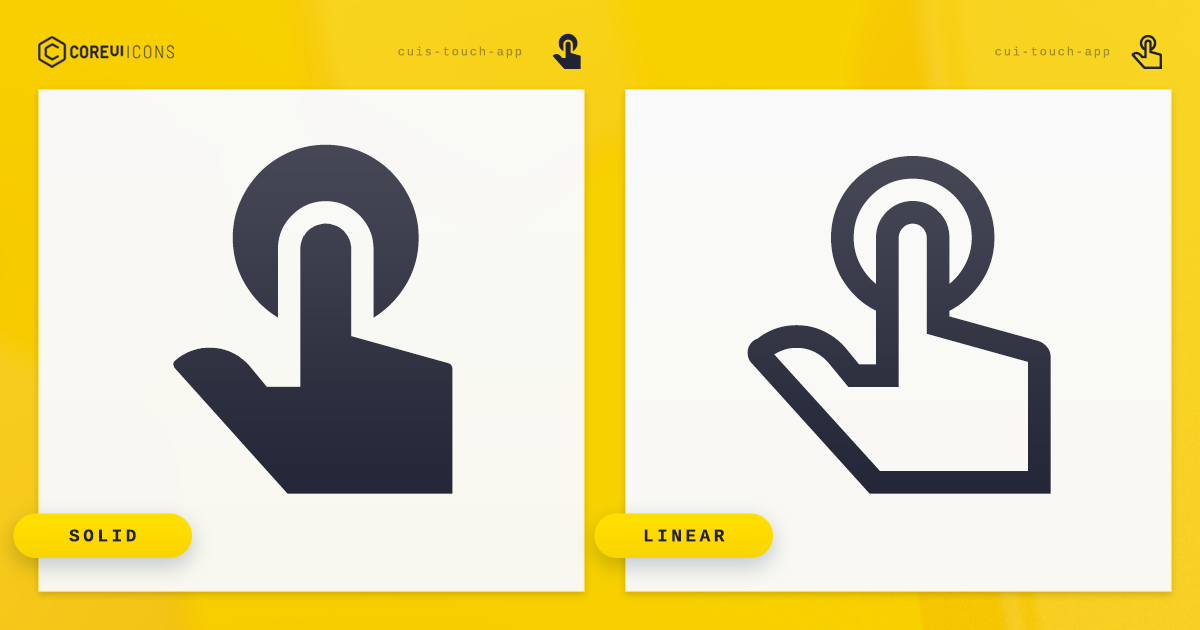 Touch App Icon · Solid · Coreui Icons · Svg Javascript Typescript And Webfont 5664