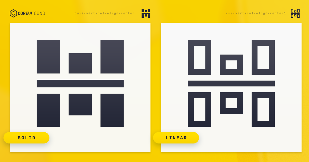 Vertical Align Center1 Icon · Linear · Coreui Icons · Svg Javascript Typescript And Webfont