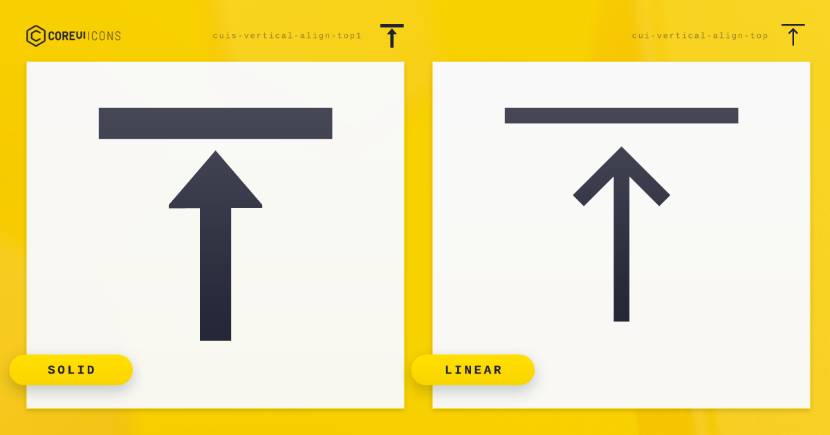 Vertical Align Top Icon · Linear · Coreui Icons · Svg Javascript