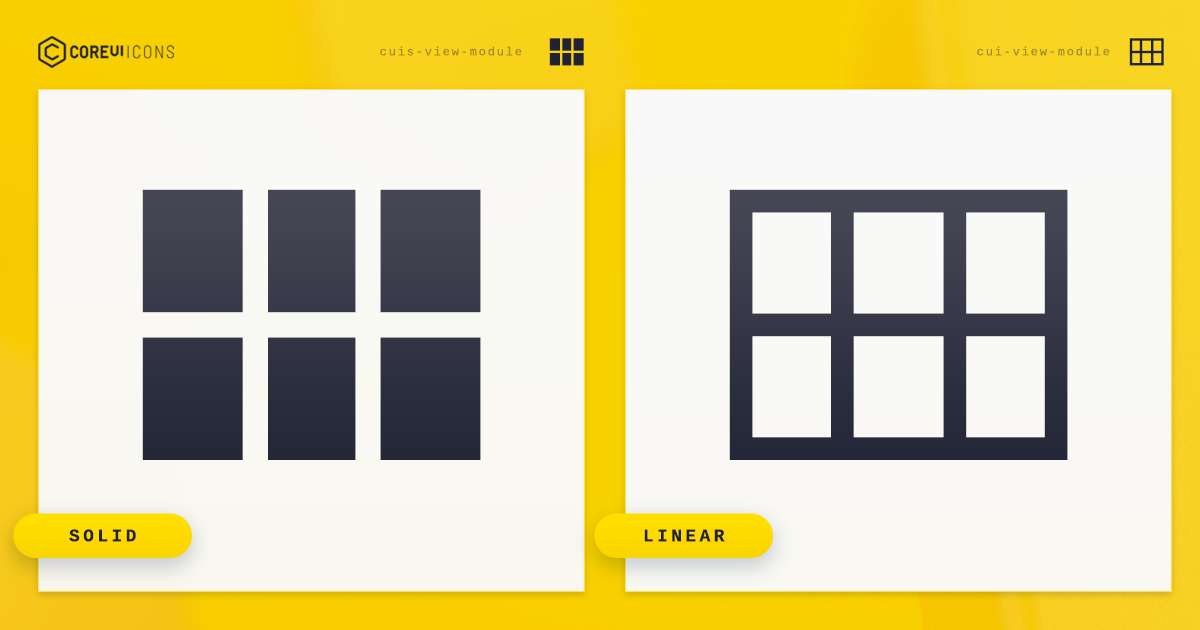 View Module Icon · Linear · Coreui Icons · Svg Javascript Typescript And Webfont 1977