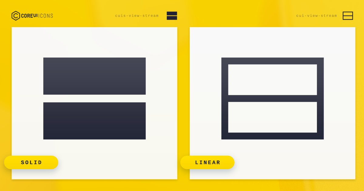 View Stream Icon · Linear · Coreui Icons · Svg Javascript Typescript And Webfont