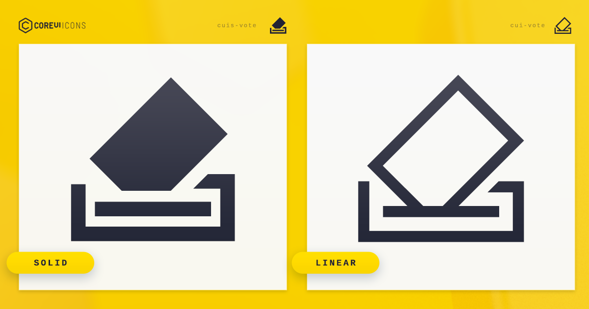 Vote Icon · Linear · Coreui Icons · Svg Javascript Typescript And Webfont