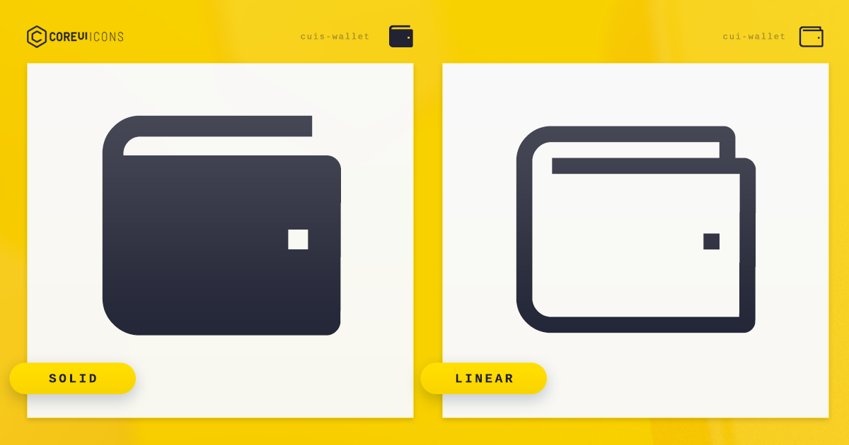 Wallet Icon · Linear · Coreui Icons · Svg Javascript Typescript And Webfont