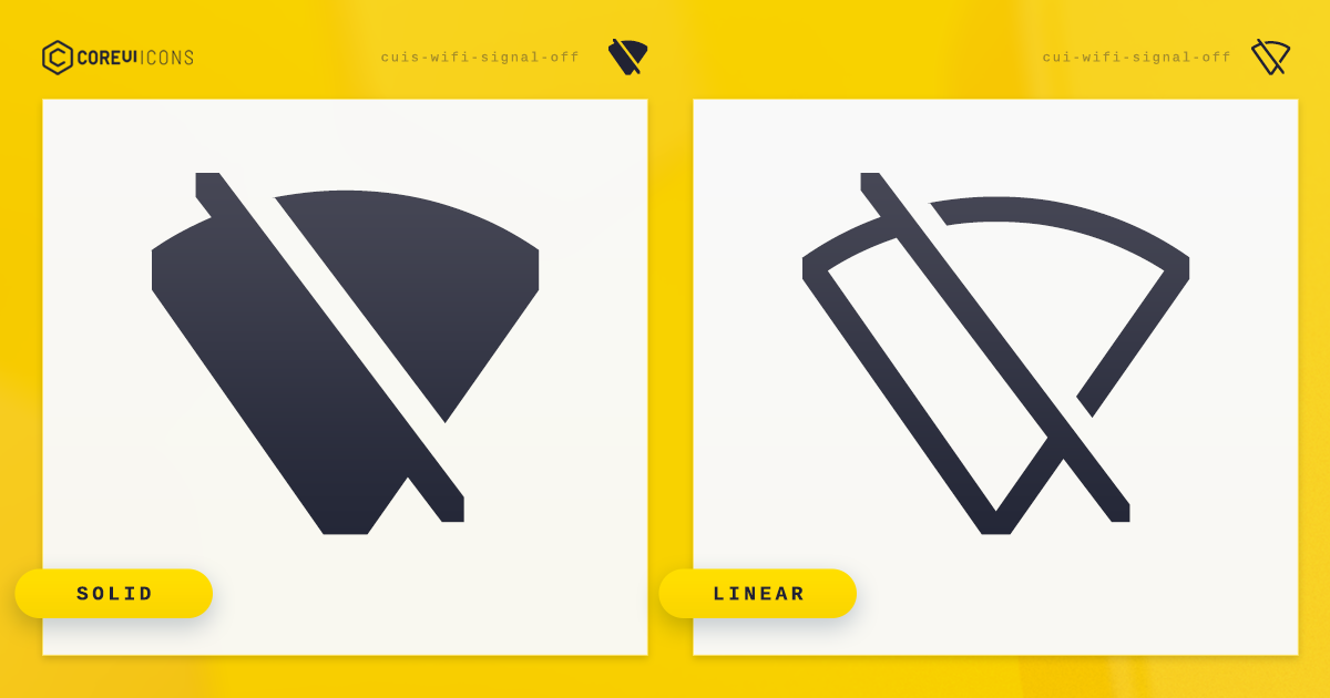 Wifi Signal Off Icon · Linear · Coreui Icons · Svg Javascript Typescript And Webfont
