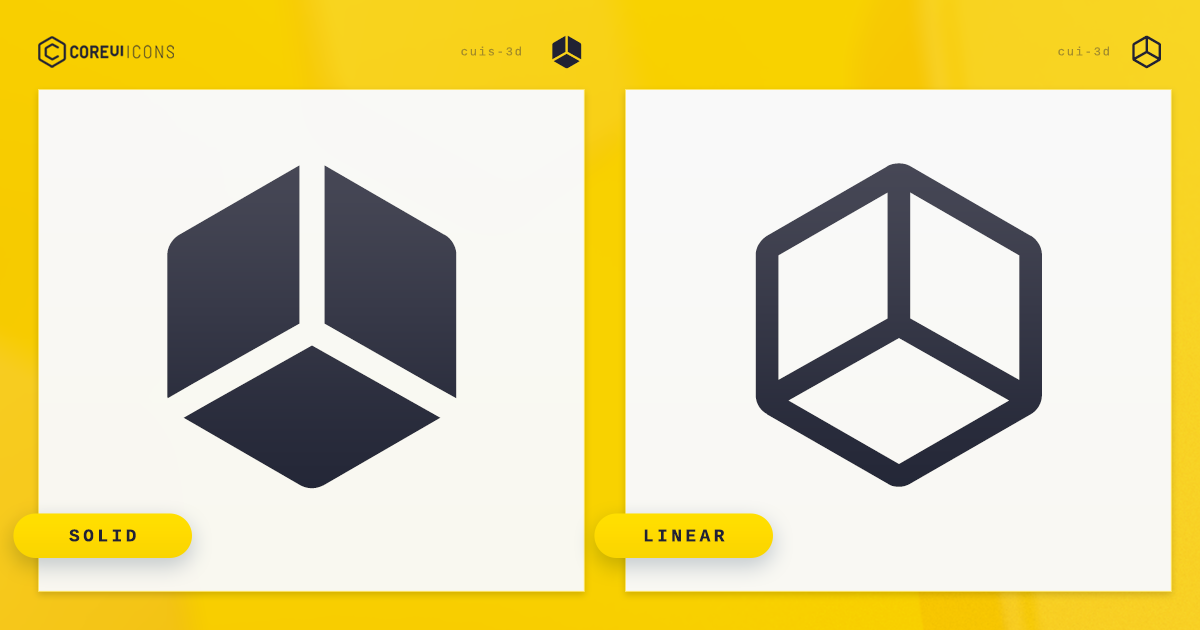 3d Icon · Solid · Coreui Icons · Svg Javascript Typescript And Webfont