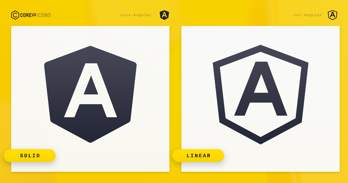 Angular Icon · Brand · Coreui Icons · Svg Javascript Typescript And Webfont