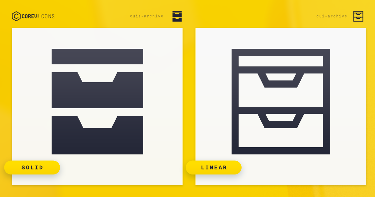 Archive Icon · Linear · Coreui Icons · Svg Javascript Typescript And Webfont