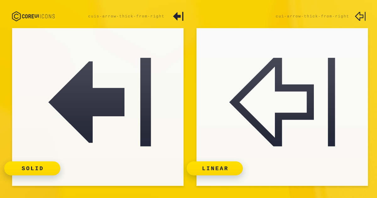Arrow Thick From Right Icon · Linear · Coreui Icons · Svg Javascript Typescript And Webfont