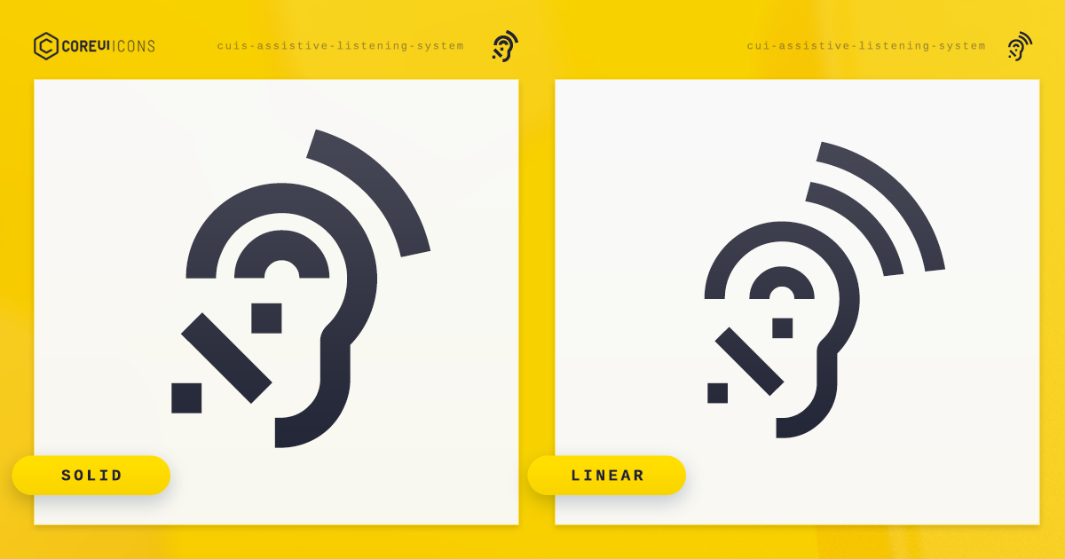 Assistive Listening System Icon · Solid · Coreui Icons · Svg