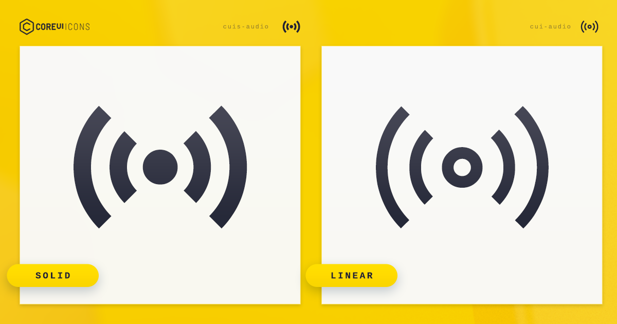Audio Icon · Linear · Coreui Icons · Svg Javascript Typescript And Webfont