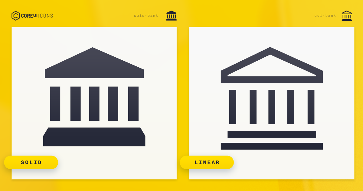 Bank Icon · Linear · Coreui Icons · Svg Javascript Typescript And Webfont