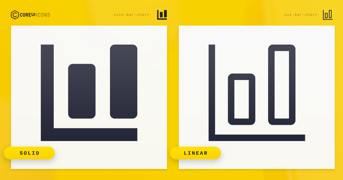 Bar Chart Icon · Solid · Coreui Icons · Svg Javascript Typescript And Webfont