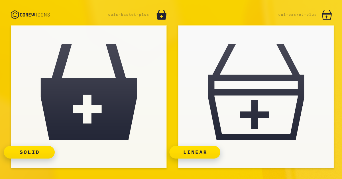 Basket Plus Icon · Solid · Coreui Icons · Svg Javascript Typescript