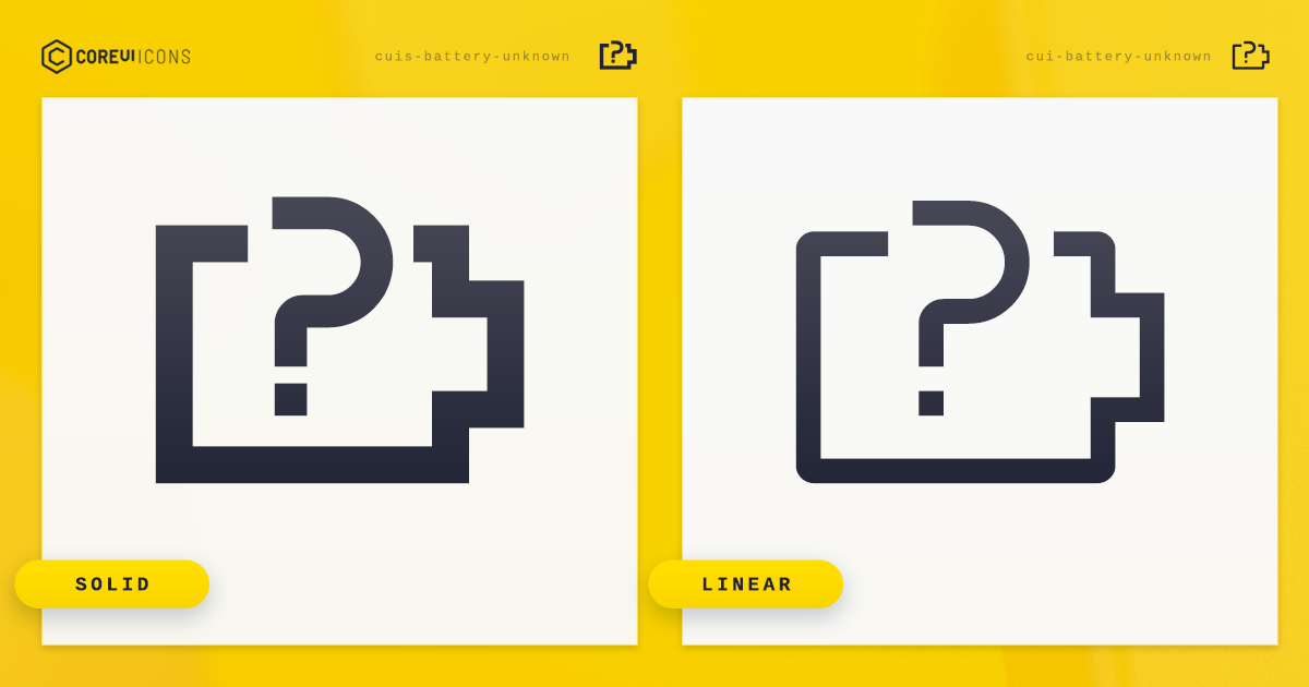 Battery Unknown Icon · Linear · CoreUI Icons · SVG, JavaScript ...