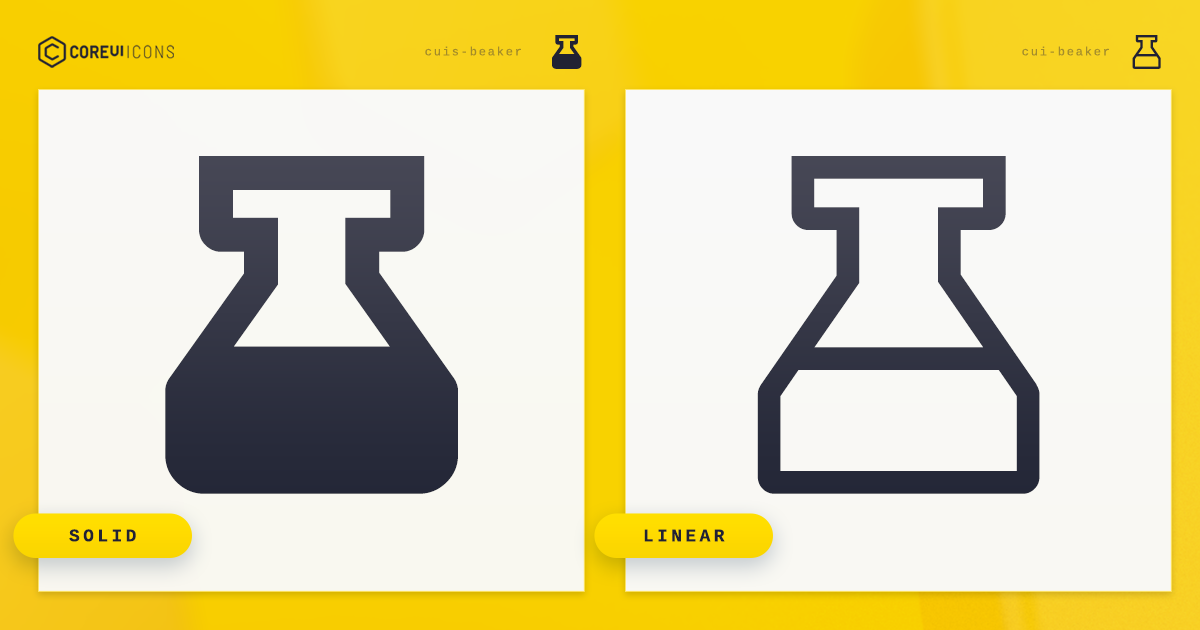 Beaker Icon · Solid · Coreui Icons · Svg Javascript Typescript And Webfont