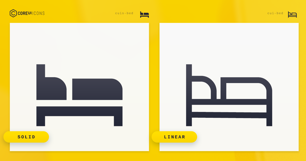Bed Icon · Linear · Coreui Icons · Svg Javascript Typescript And Webfont