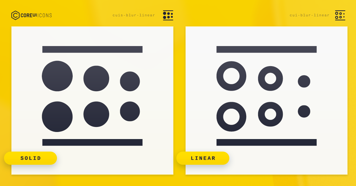Blur Linear Icon · Linear · Coreui Icons · Svg Javascript Typescript And Webfont