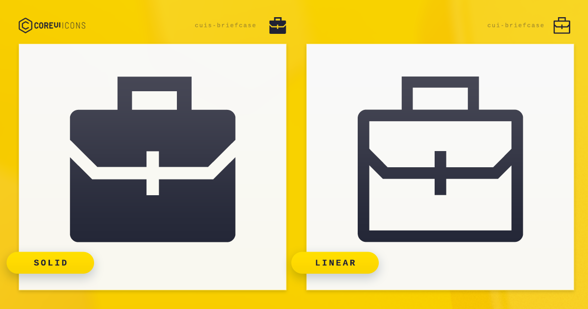 Briefcase Icon · Linear · Coreui Icons · Svg Javascript Typescript And Webfont