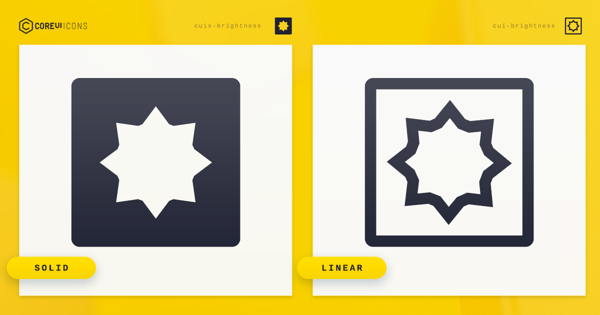 Brightness Icon · Linear · Coreui Icons · Svg Javascript Typescript And Webfont