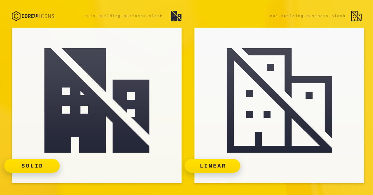 Building Business Slash Icon · Linear · CoreUI Icons · SVG, JavaScript ... Building Business Slash Icon · Linear · CoreUI Icons · SVG, JavaScript ...