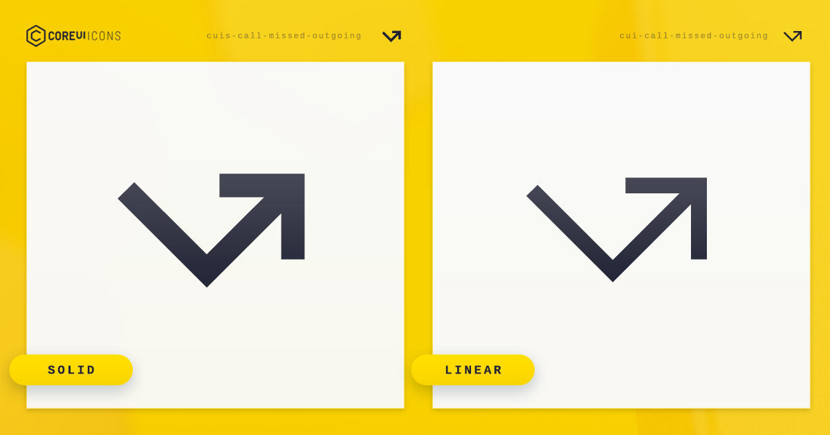 Call Missed Outgoing Icon · Solid · Coreui Icons · Svg Javascript Typescript And Webfont