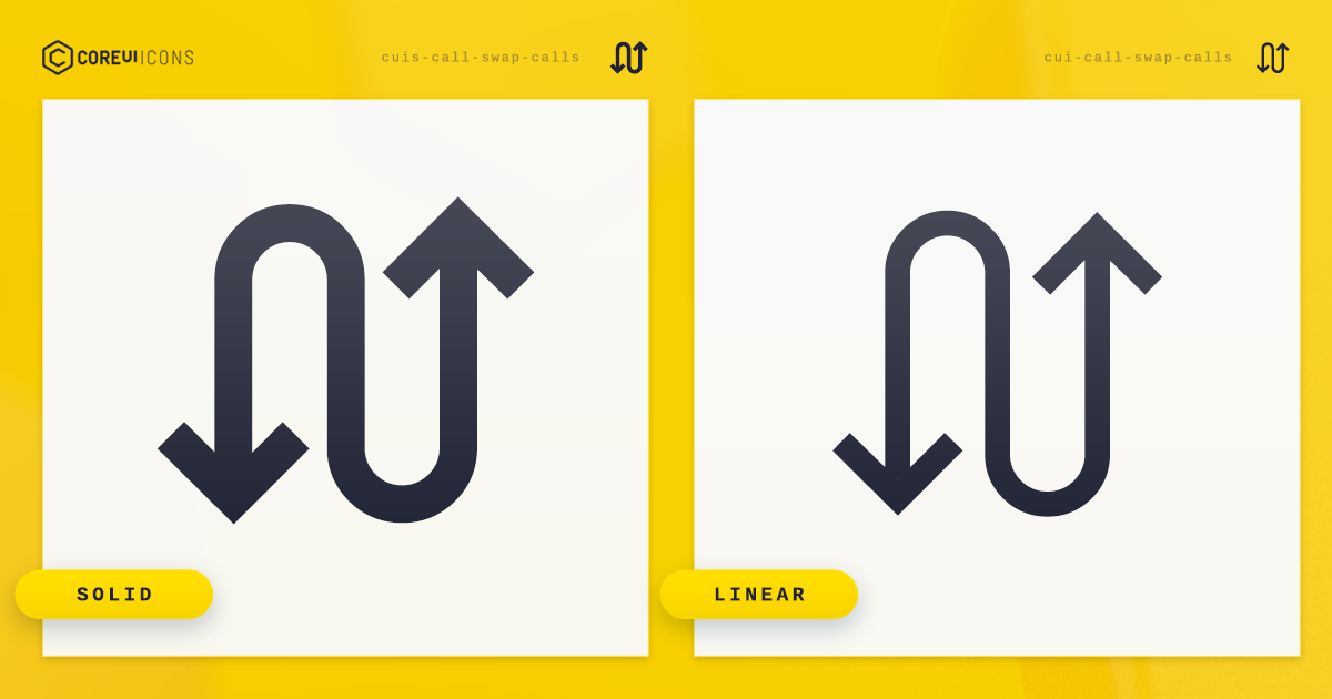 Call Swap Calls Icon · Solid · Coreui Icons · Svg Javascript Typescript And Webfont