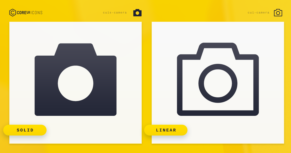 Camera Icon · Linear · Coreui Icons · Svg Javascript Typescript And Webfont