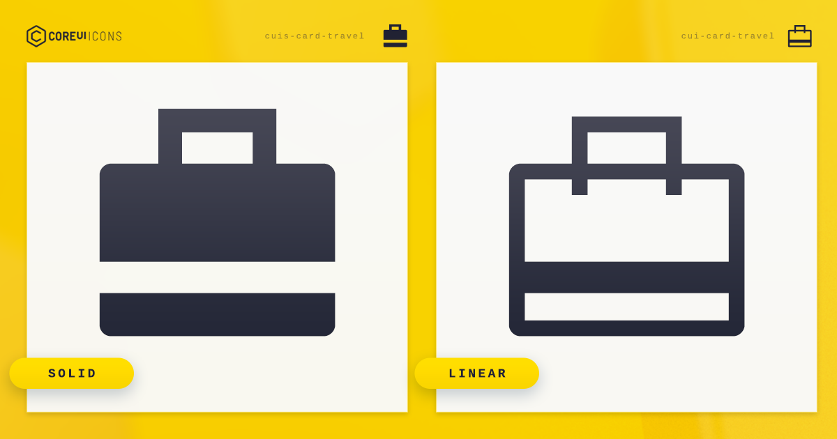Card Travel Icon · Linear · Coreui Icons · Svg Javascript Typescript And Webfont 