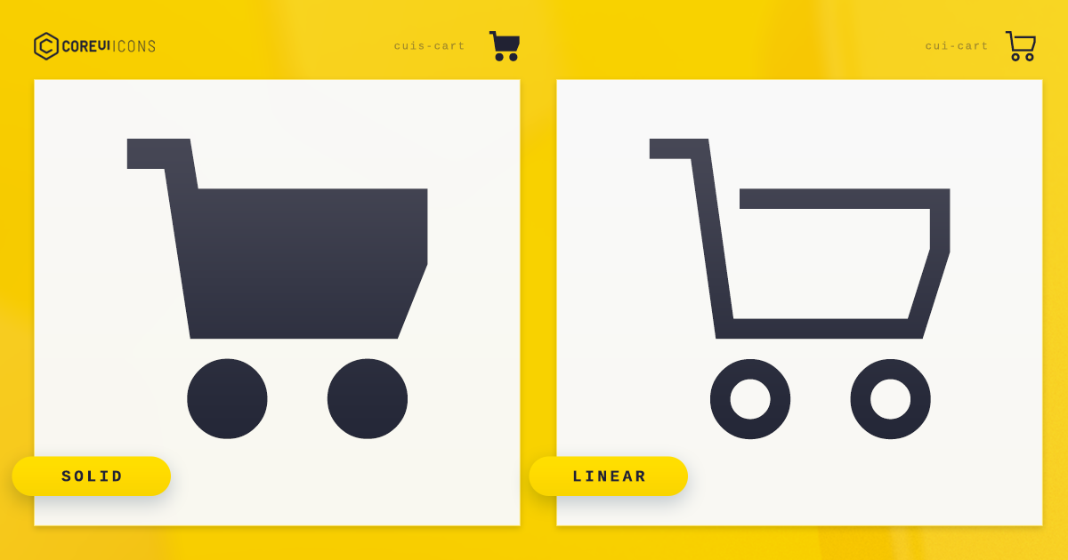 Cart Icon · Linear · Coreui Icons · Svg Javascript Typescript And Webfont