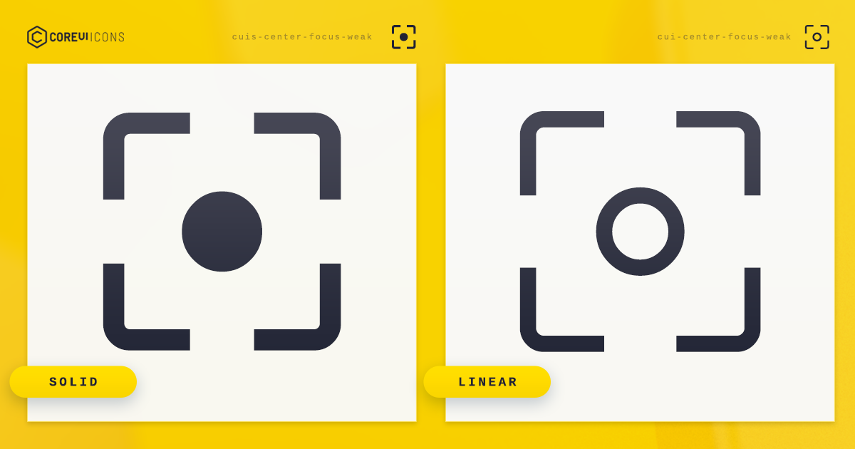 Center Focus Weak Icon · Solid · CoreUI Icons · SVG, JavaScript ...