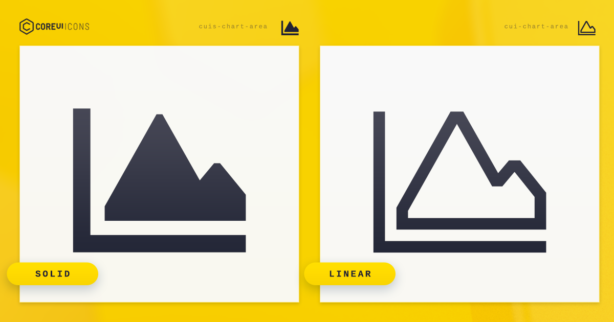 Chart Area Icon · Solid · Coreui Icons · Svg Javascript Typescript And Webfont