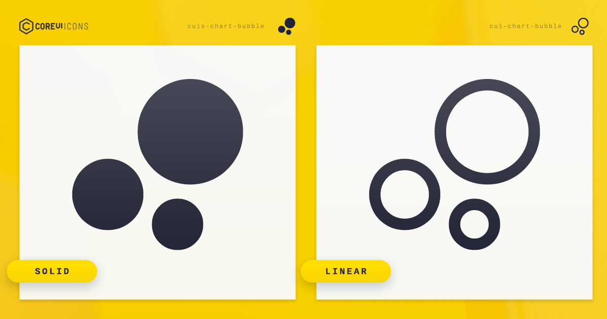 Chart Bubble Icon · Solid · Coreui Icons · Svg Javascript Typescript And Webfont