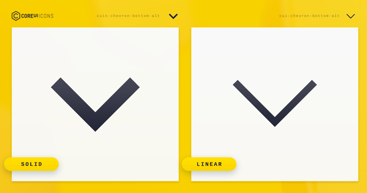 Chevron Bottom Alt Icon · Solid · Coreui Icons · Svg Javascript 6334