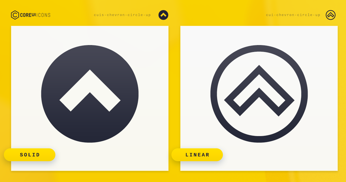 Chevron Circle Up Icon · Linear · Coreui Icons · Svg Javascript Typescript And Webfont