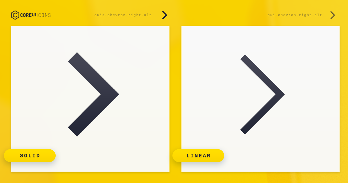 Chevron Right Alt Icon · Linear · Coreui Icons · Svg Javascript Typescript And Webfont 