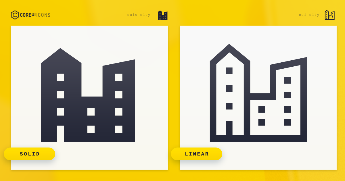 City Icon · Linear · Coreui Icons · Svg Javascript Typescript And Webfont 