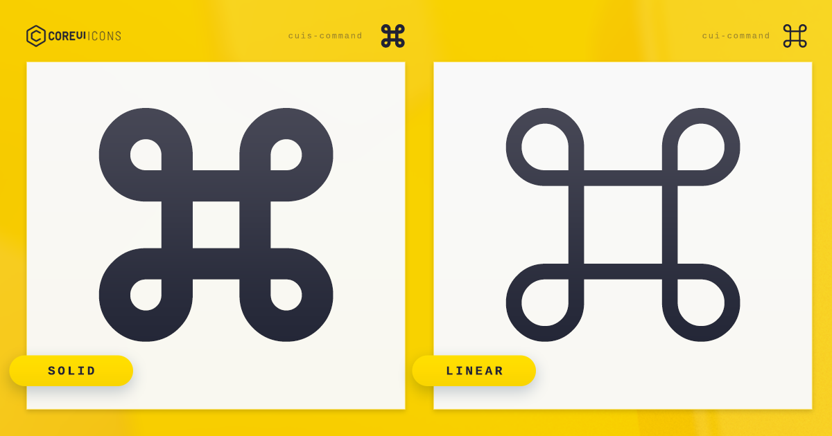 Command Icon · Linear · Coreui Icons · Svg Javascript Typescript And Webfont