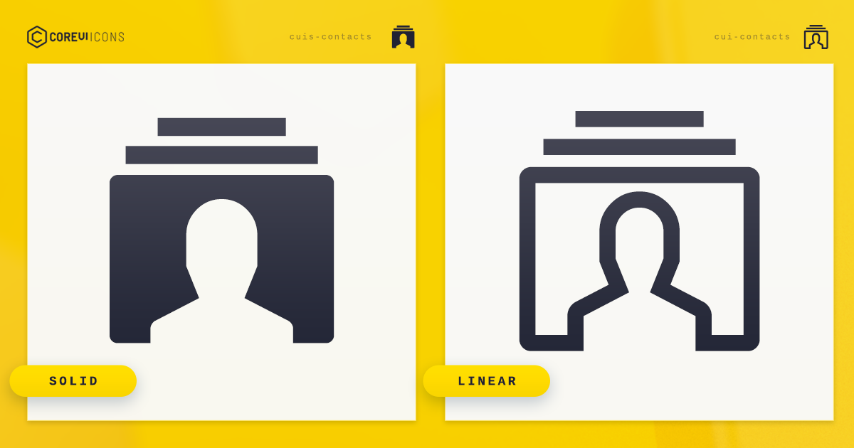 Contacts Icon · Linear · Coreui Icons · Svg Javascript Typescript And Webfont
