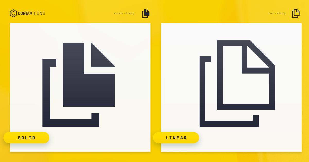 Copy Icon · Linear · Coreui Icons · Svg Javascript Typescript And Webfont