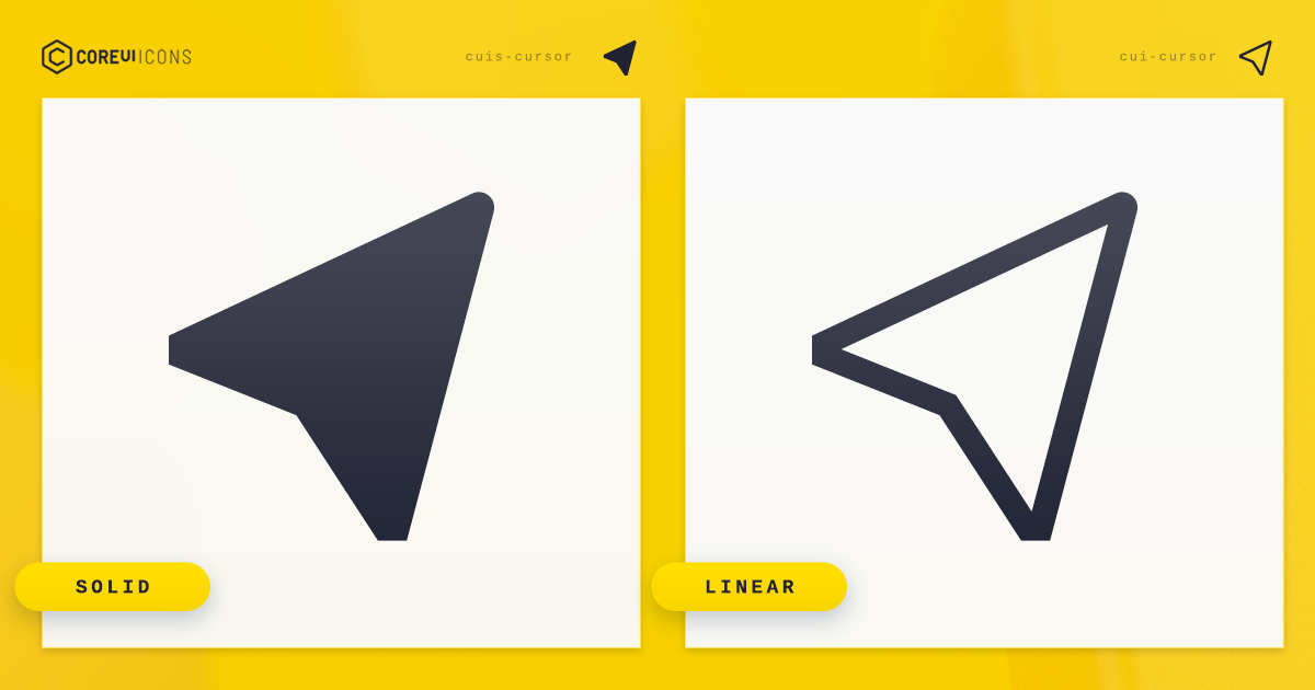 Cursor Icon · Solid · Coreui Icons · Svg Javascript Typescript And Webfont